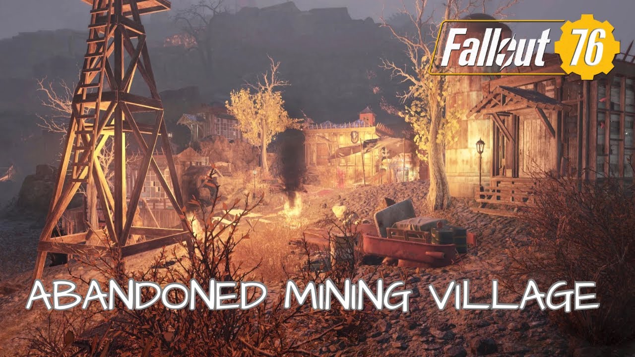 Fallout 76 Camp Build : Abandoned Mining Village - YouTube