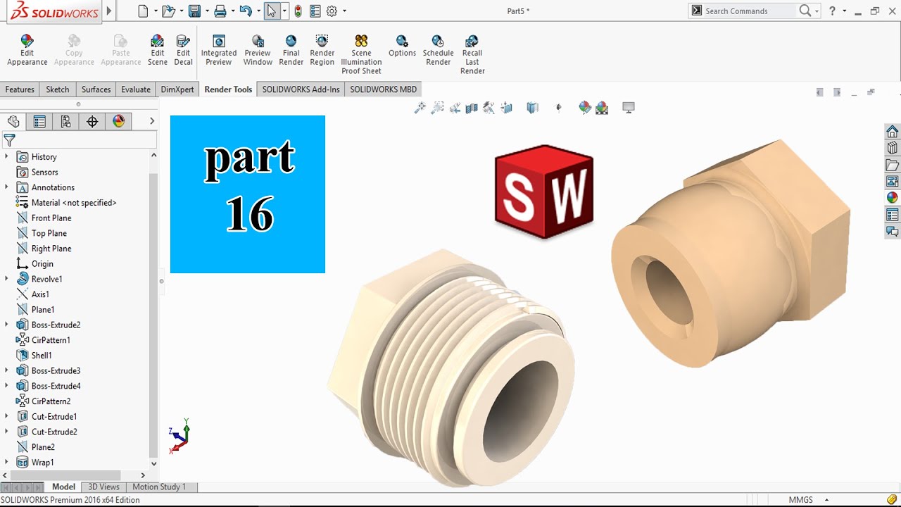 Design Car suspension system part 16 #solidworks #car #design #3d - YouTube