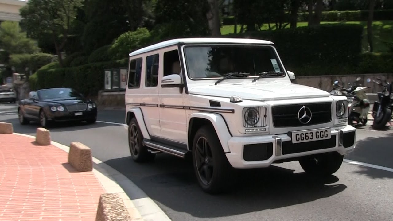 LOUD Mercedes G63 AMG with matching license plate in Monaco - YouTube