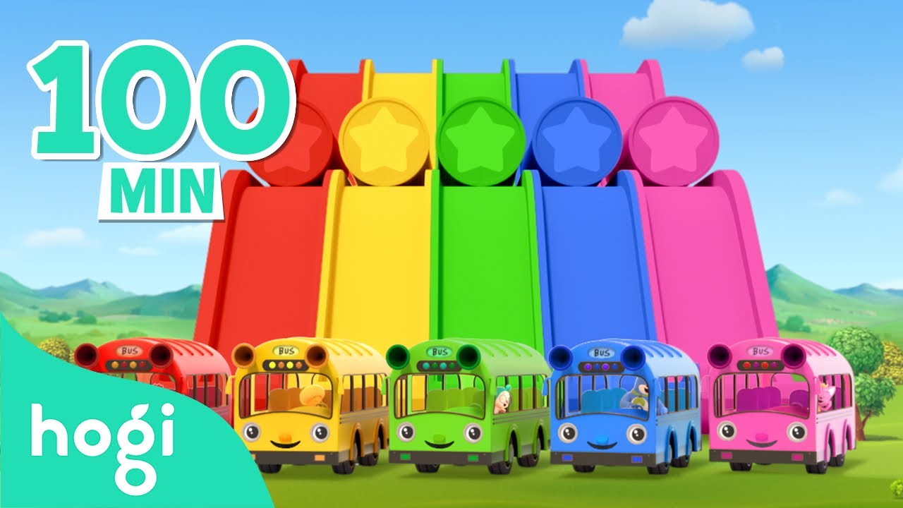[BEST] Five Little Buses (Color Slide), Row Your Boat and More｜Kids ...
