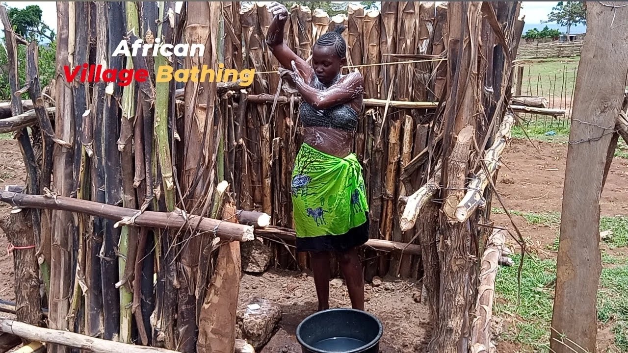 African Village life//Typical African Village Bathing - YouTube