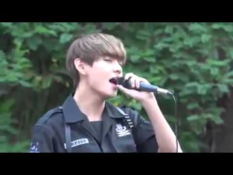 150705 BTS-V Singing at Inkigayo Mini fanmeeting - YouTube