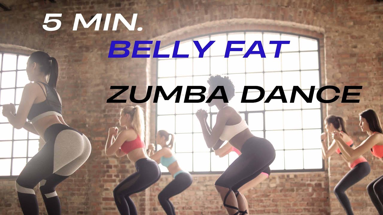 5 minutes Zumba dance fitness exercise for belly fat - YouTube