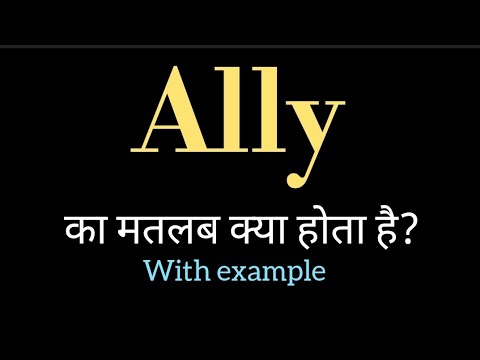 Ally meaning l meaning of ally l ally ka matlab Hindi mein kya hota hai ...