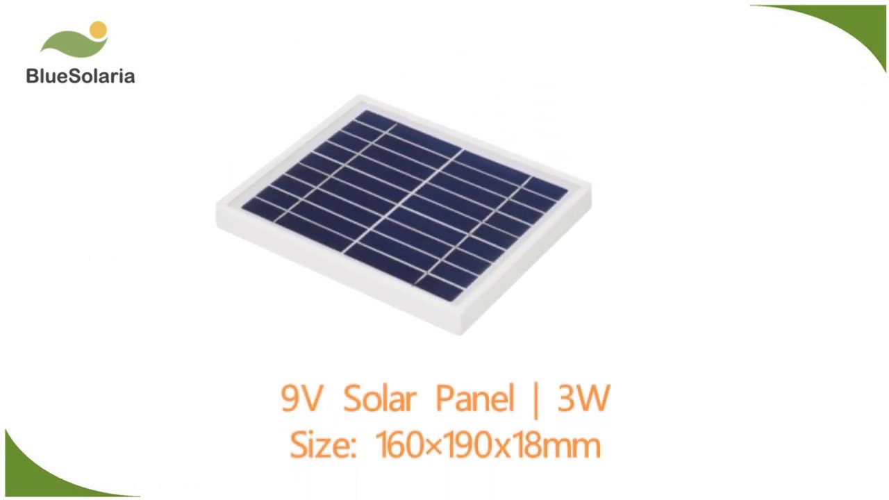 9V Solar Panels | Small Solar Panels | BlueSolaria - YouTube