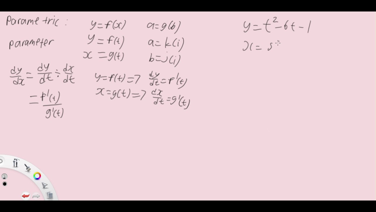 16. Differentiation Rules/Techniques: Parametric Differentiation - YouTube