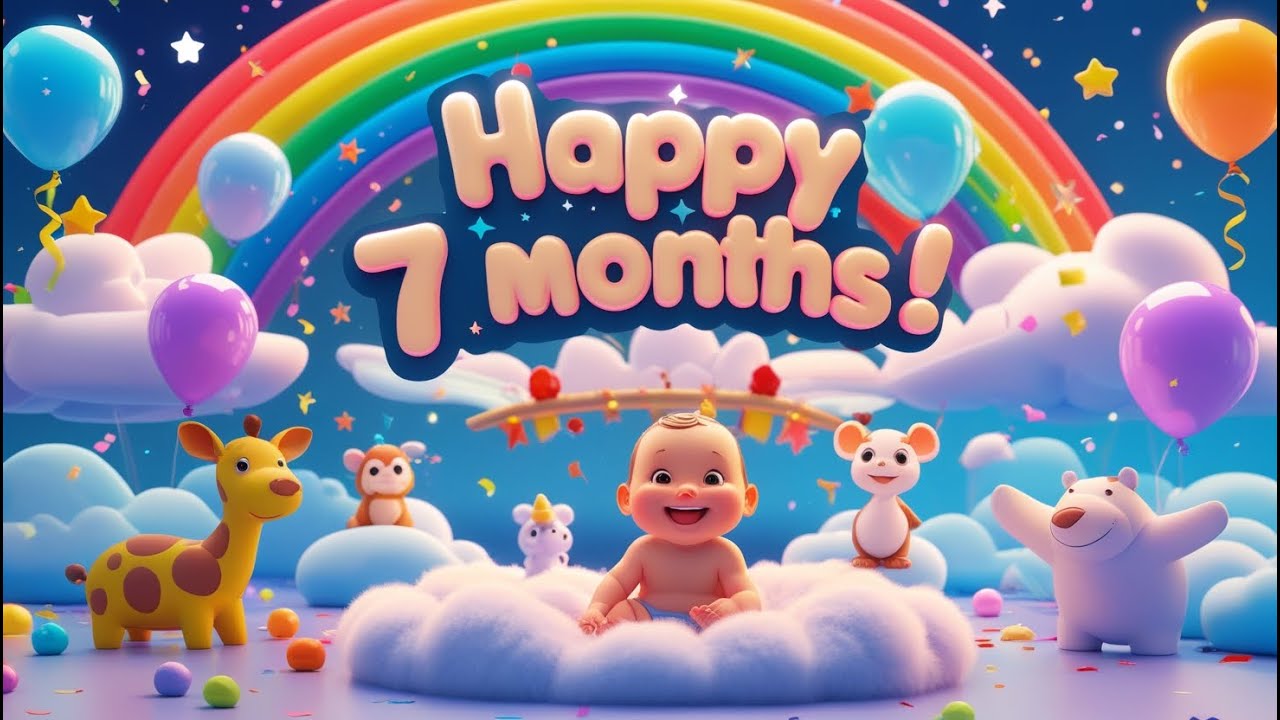 Happy 7 Month Song 🎉 | Baby Milestone Celebration | Celebrate with ...