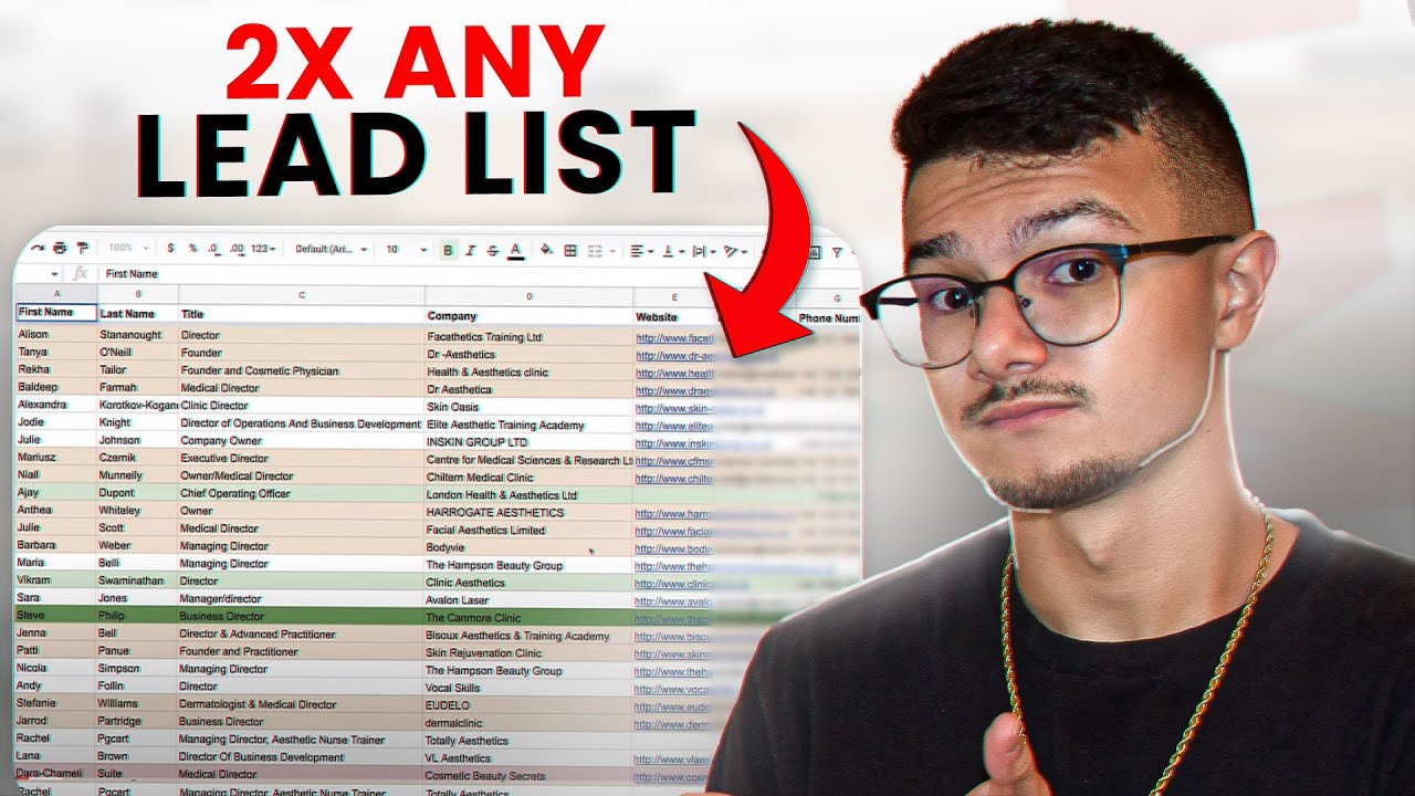 How to 2x ANY Lead List for B2B Cold Email (2024 Method) - YouTube