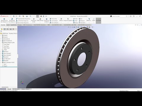 SOLİDWORKS Fren Diski Çizimi - Brake Disc Design