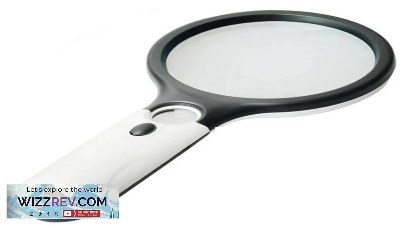 3X 45X Mini Handheld Magnifier Dual Lens 3 LED Light Magnifying Glass ...