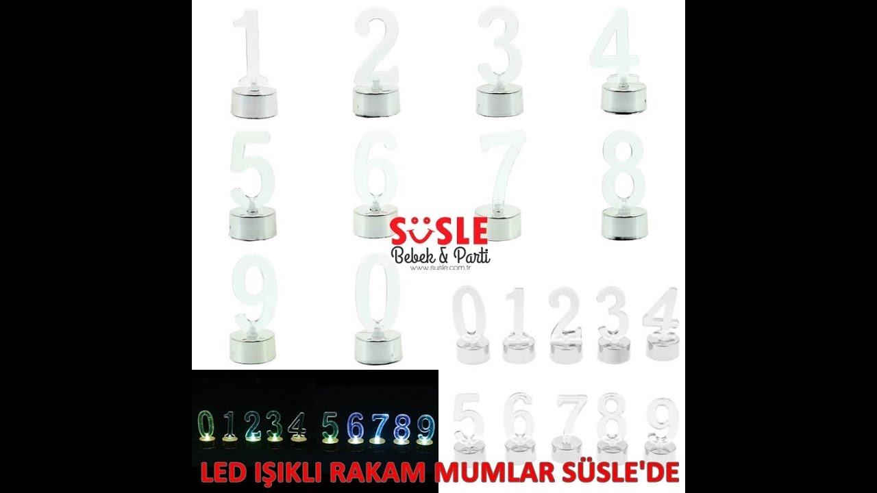 Led Işıklı Rakamlar, Gümüş Renk - YouTube