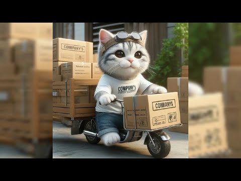 Cat Work Hard For The Money | Cat working hard | Cat Action, Cute Cat ...