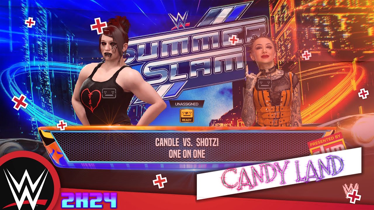 WWE 2k24 Candy Land Universe - Candle VS Shotzi - YouTube
