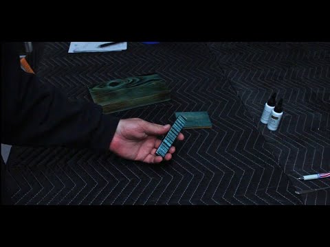 Aqua Blue Cyan Wood Stain Keda Dye - More of a wood dying technique ...