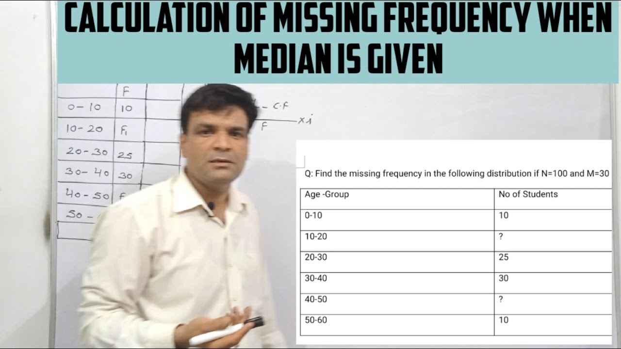 Calculation Of Missing Frequency When Median Is Given 10th 11th B Com B A Calculation Of Missing Frequency When Median Is Given 10th 11th B Com B A