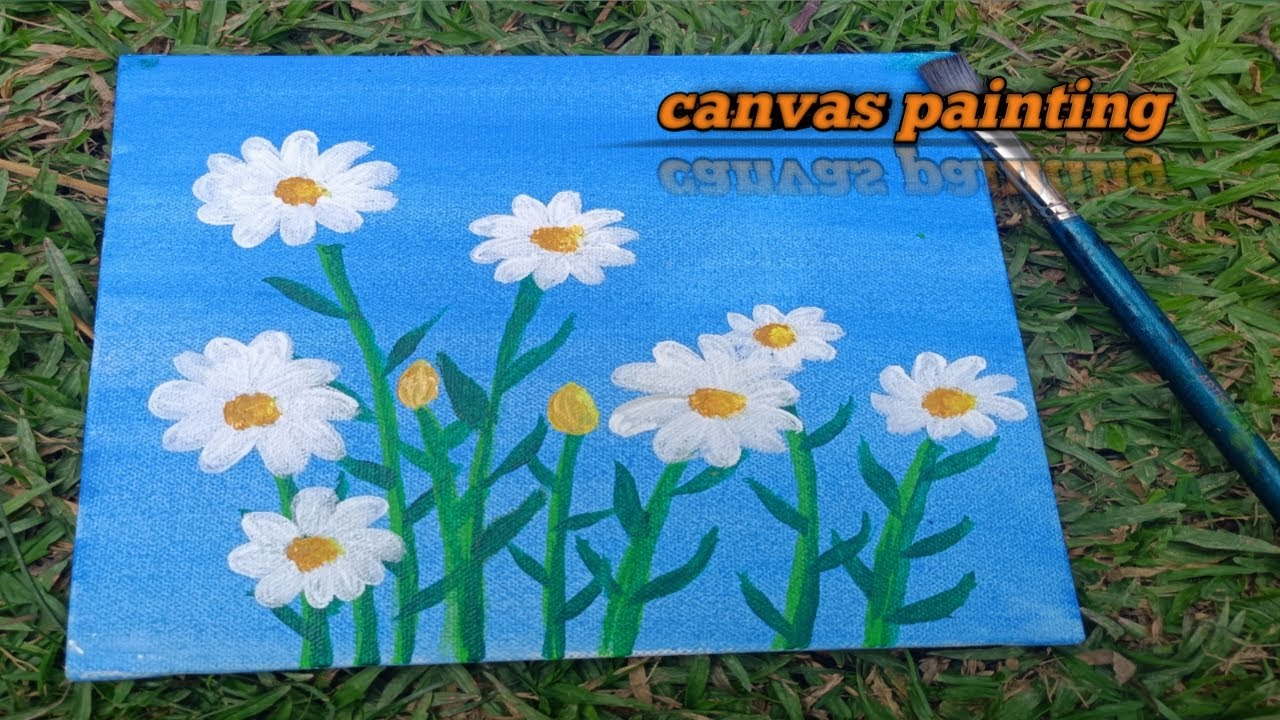 canvas painting..canvas drawing for beginners..😊 canvas painting with ...