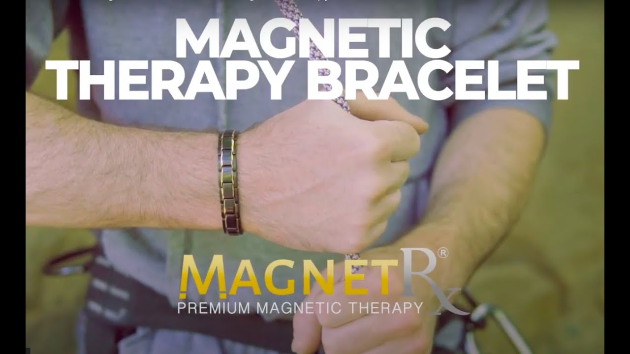 MagnetRX Ultra Strength Black & Gold Trim Magnetic Therapy Bracelet ...