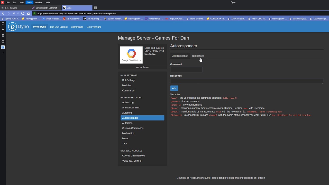 what dynobot discord GUI looks like - YouTube