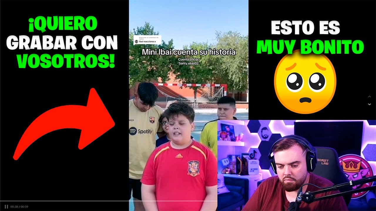 🥺 ️ IBAI REACCIONA A MINI IBAI en DIRECTO *muy emotivo* - YouTube