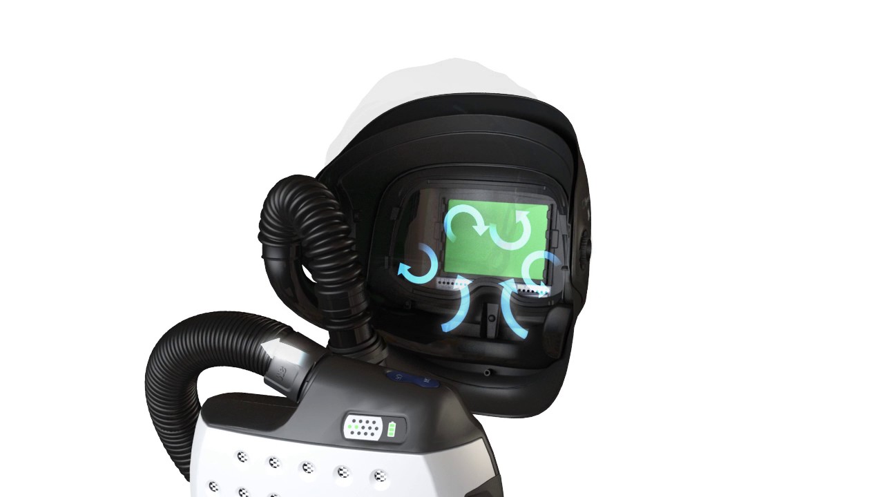 Adflo Powered Air Welding Respirator Airflow - YouTube
