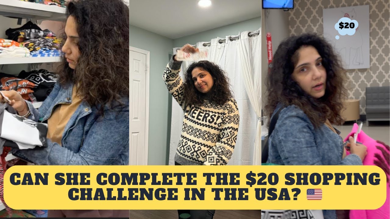 $20 Shopping Challenge in the USA: Will She Succeed or Fail? 🤔 - YouTube