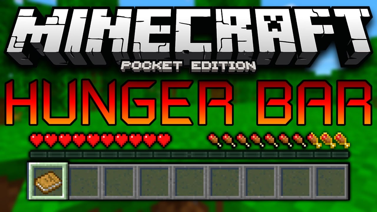 [0.11.1] HUNGER IN MCPE!!! - Hunger Bar Mod! - Minecraft Pocket Edition ...