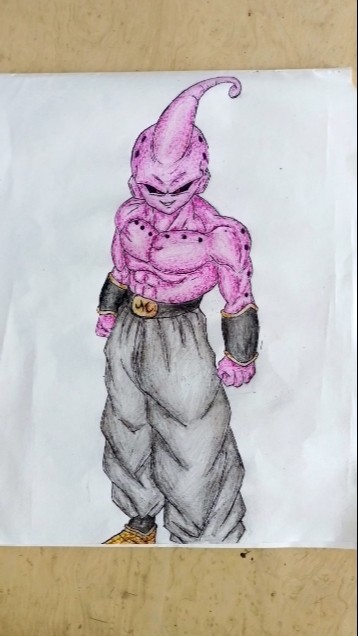 majin buu drawing 🎨 #art #drawing #shorts - YouTube