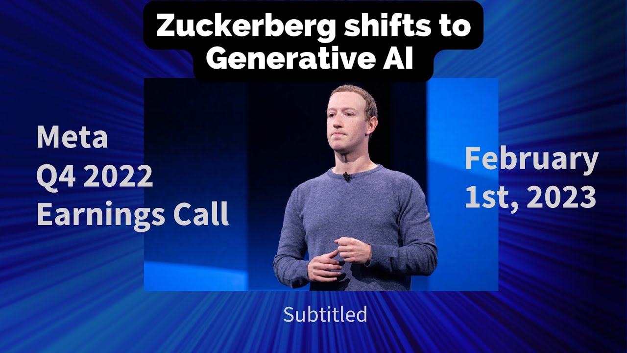 Mark Zuckerberg shifts to Generative AI, AI and Metaverse remarks at ...