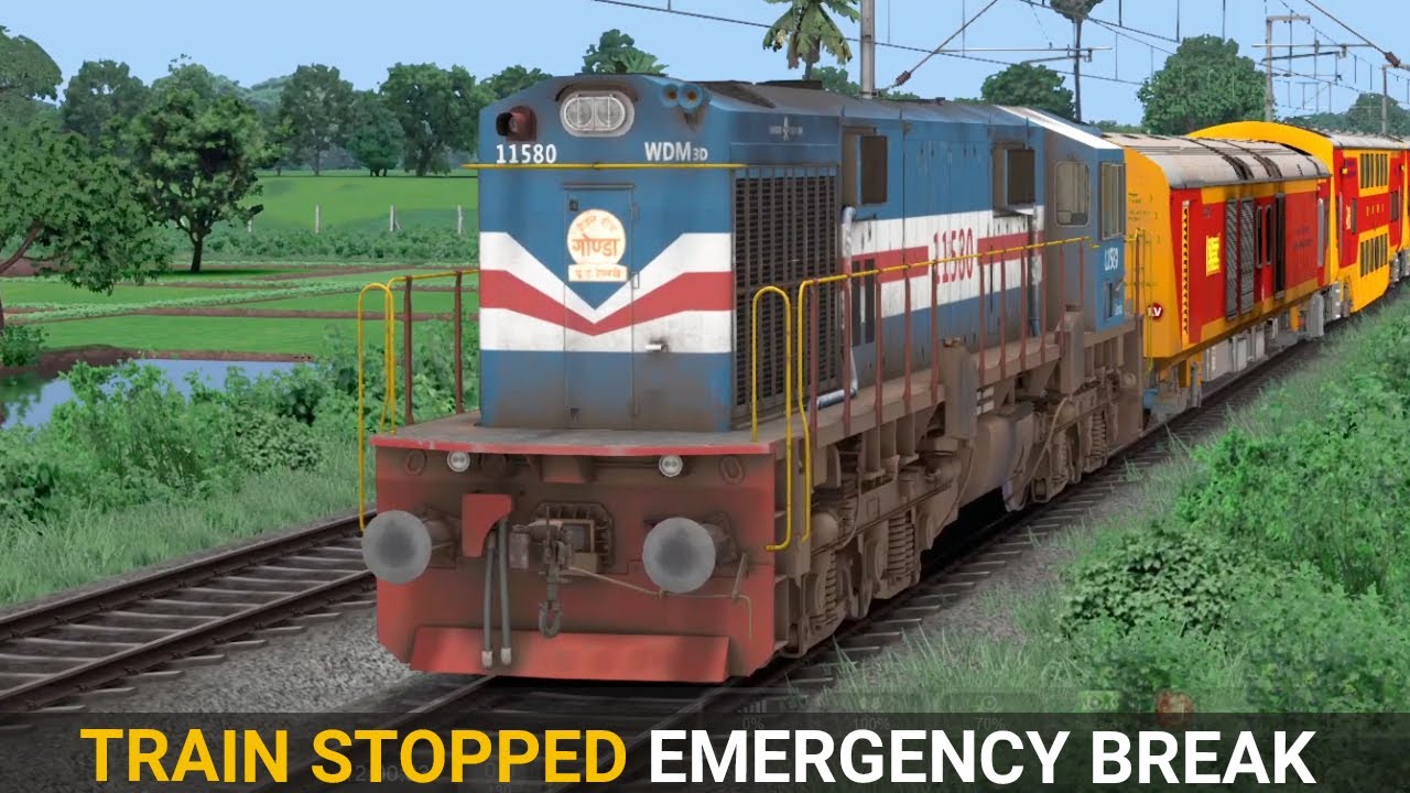Emergency Break at 130 KM Speed | Train Simulator | Indian Train | Rail ...
