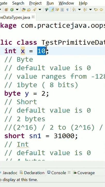 Java Data Types | Java Basics | Java in Telugu - YouTube