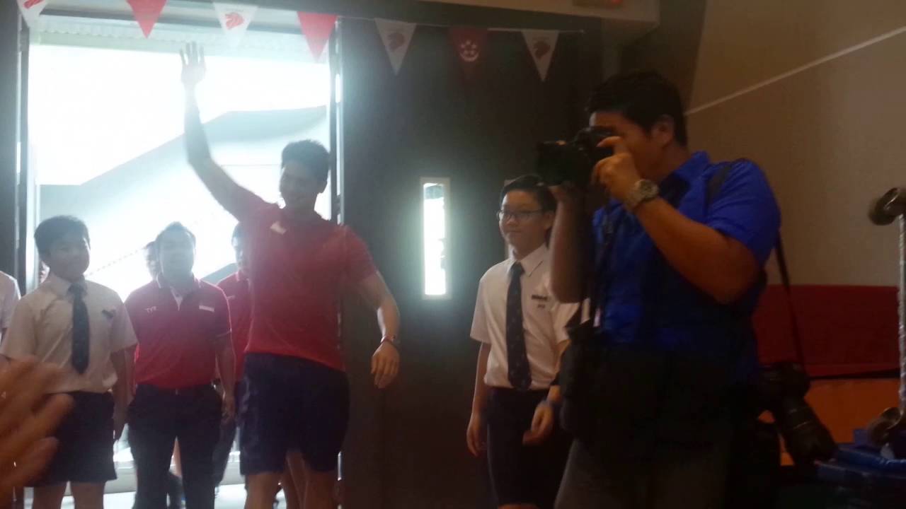 Schooling's reception at ACS (Junior) - YouTube