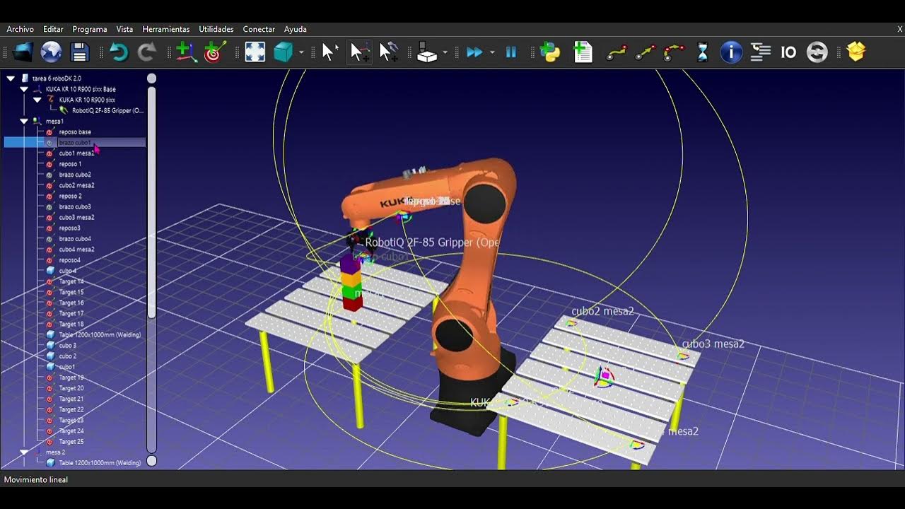 RoboDK tarea 6 roboDK 2 0 Free Limited 2023 05 09 07 29 10 - YouTube