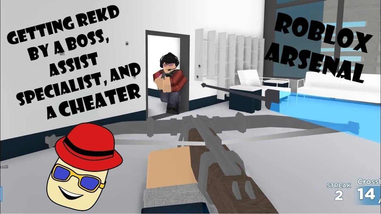 Fighting a Boss, Assist Specialist, and Cheater!! (Roblox Arsenal ...