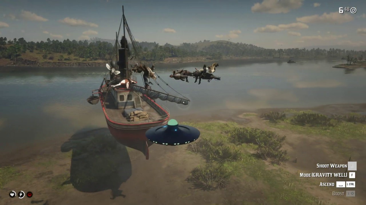 flyable ufo in red dead redemption 2 RDR2 Mods - YouTube