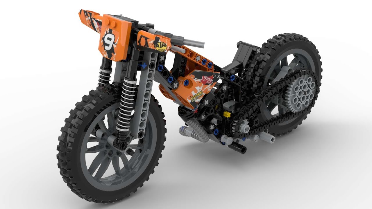 Lego 42007 Moto Cross Bike Speed Build Studio Bricklink LDD by PLegoBB ...