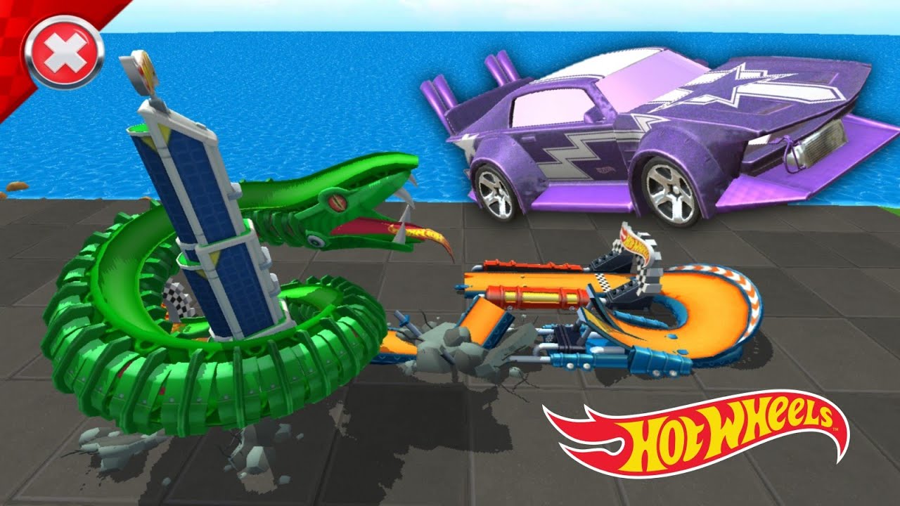 HOT WHEELS UNLIMITED : MAD MANGA CAR RACE IN COBRA CRUSH TRACK ...