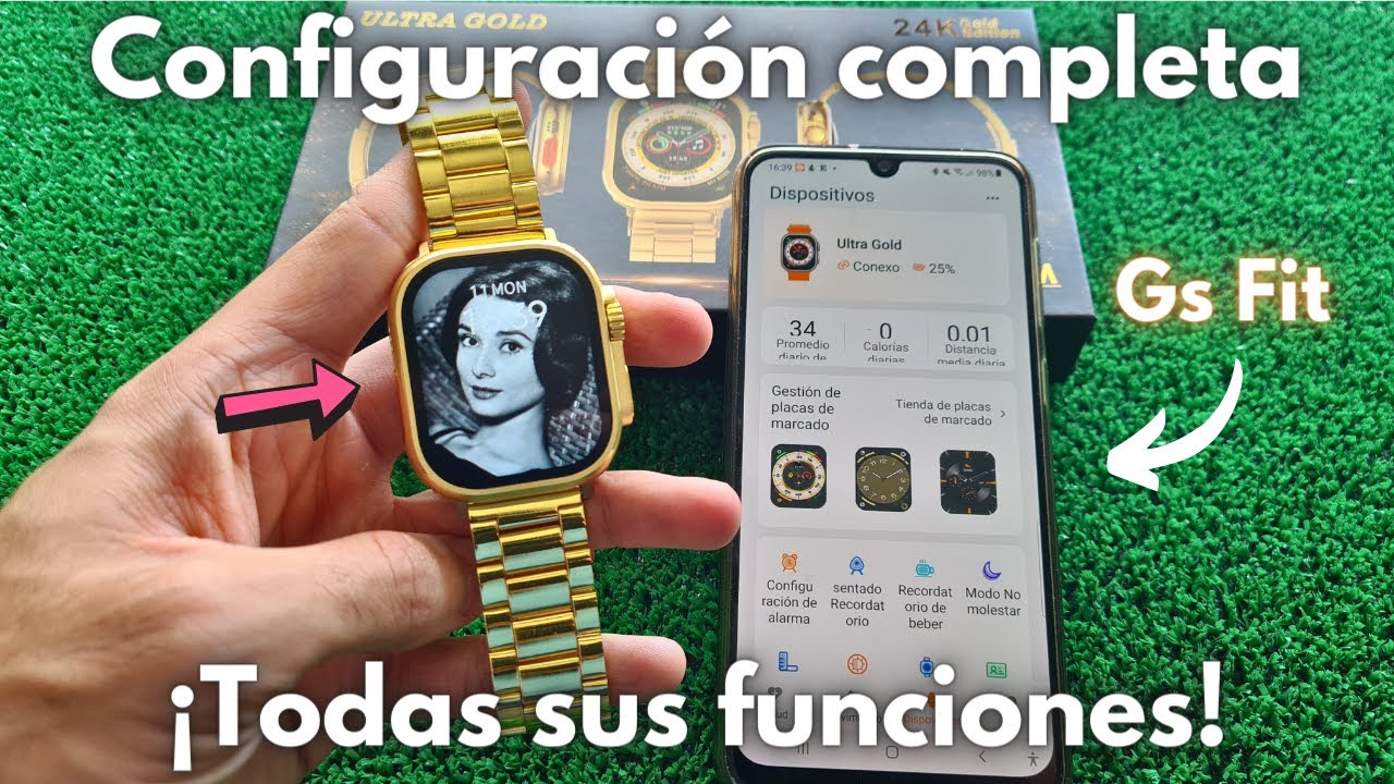 ¿Cómo Configurar tu Smartwatch Ultra Gold 24K con la APP Gs Fit? - YouTube