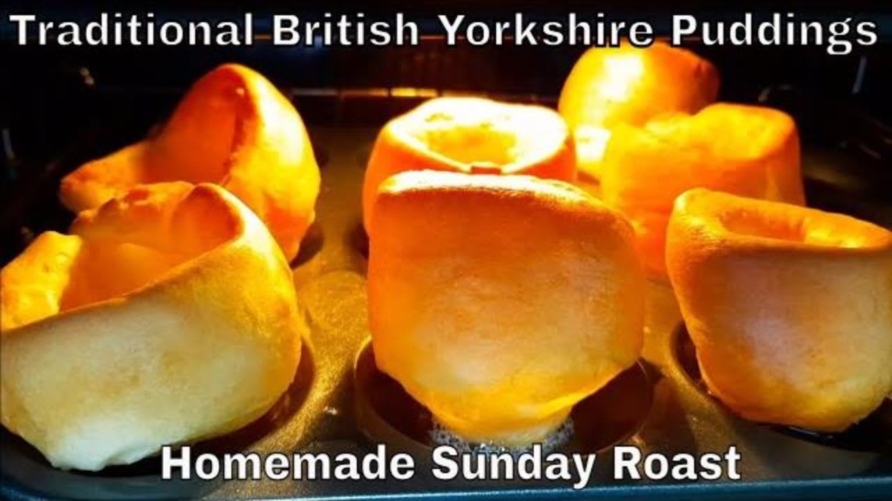 Traditional British Yorkshire Puddings (Sunday Roast) - YouTube