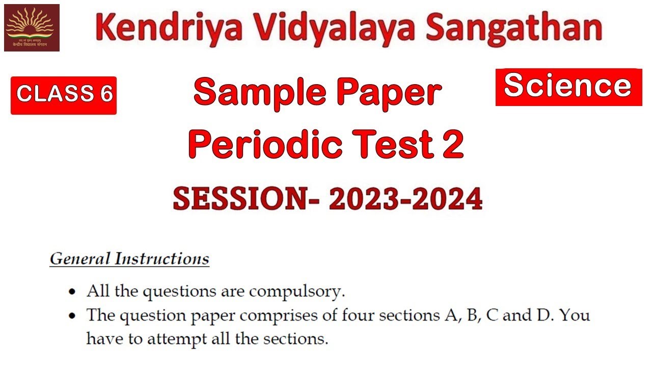 KVS PT-2 -Science -Class 6 || Question Paper with Solution || Sample ...