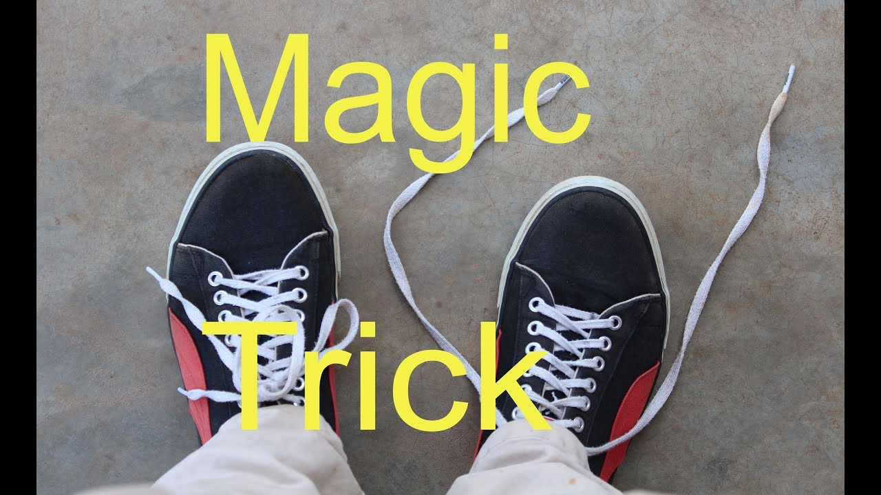 HOW TO PERFORM THE "SELF-TYING SHOELACE" TRICK! - YouTube