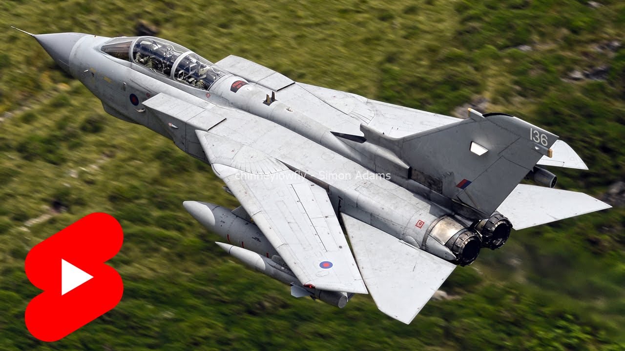 Tornado GR4 flying low in the Mach Loop #shorts #machloop #tornado ...