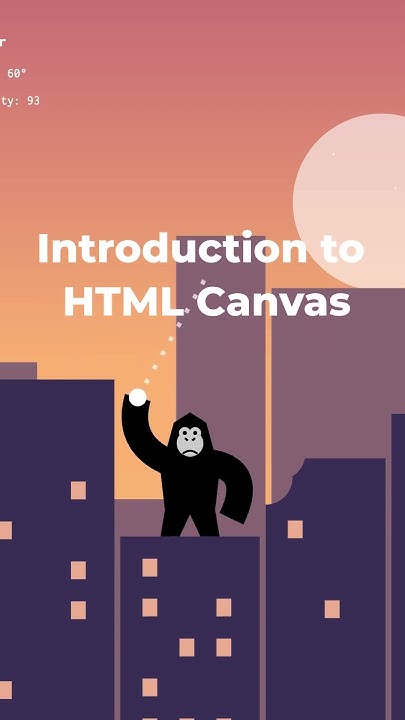 JavaScript Game Tutorial with HTML Canvas: Gorillas #javascript #canvas #gorillas - YouTube