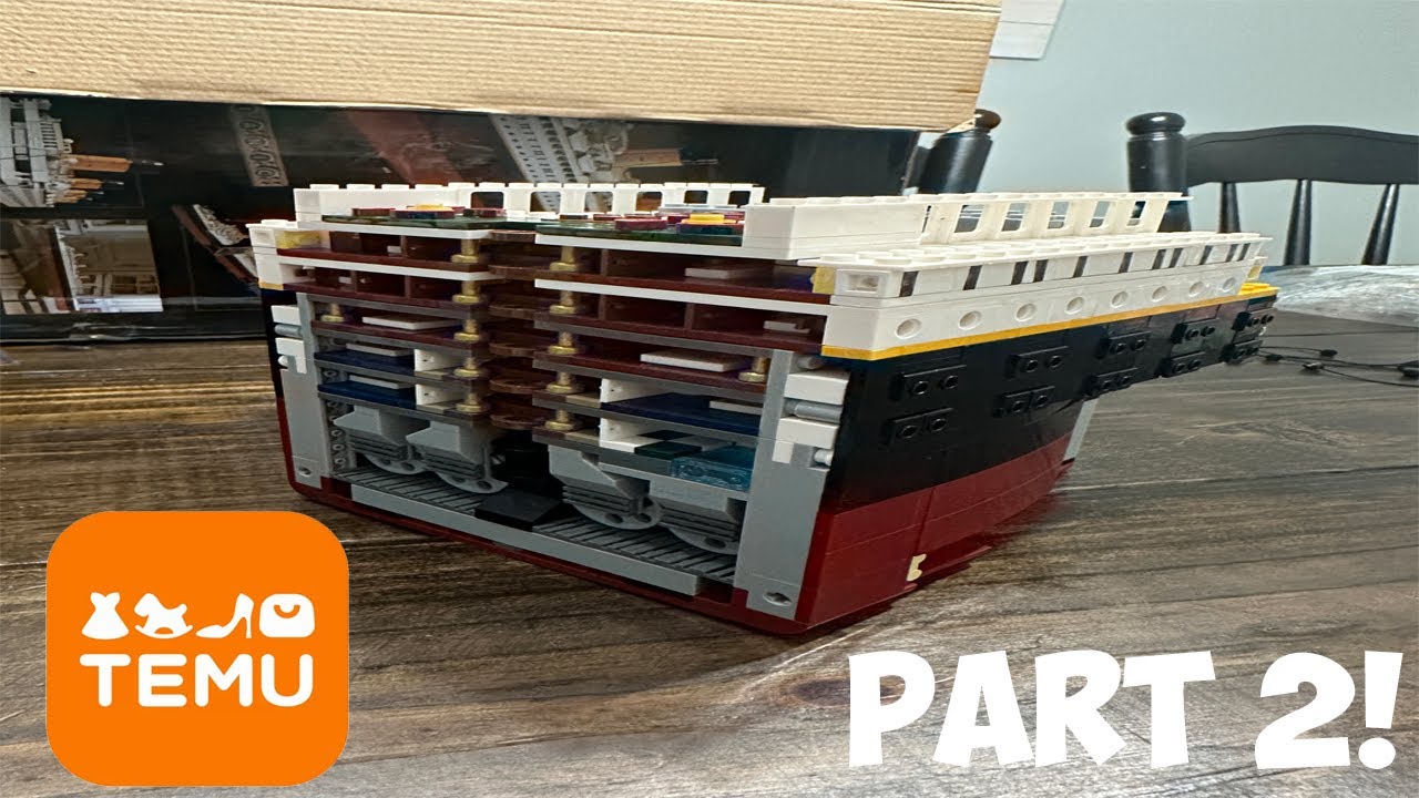 Building a TEMU TITANIC LEGO SET PART 2 - YouTube