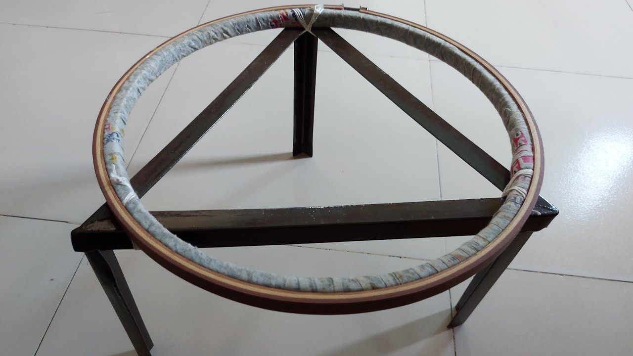 Aari frame | কারচুপি কাজের ফ্রেম // সহজে গোল ইস্টার্ন ফ্রেম // how to ...