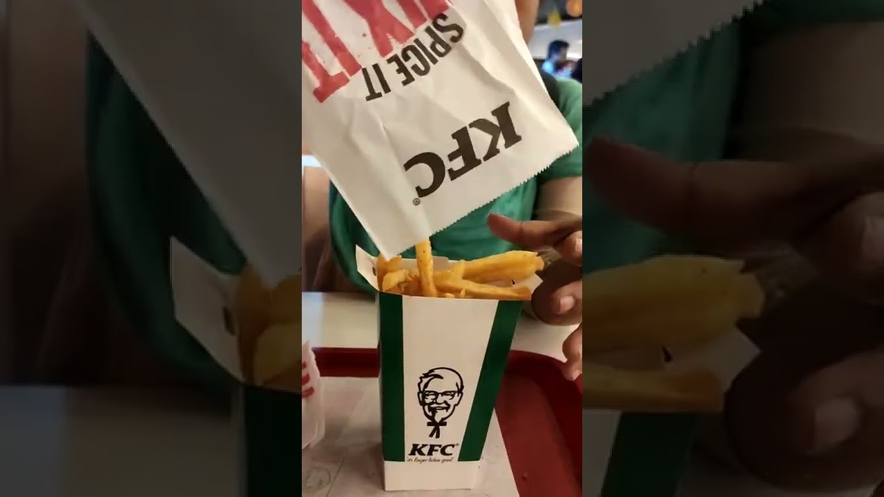 Spicy KFC new french fries 🤪 with KFC choco lava cake for ₹ 210 #shorts ...