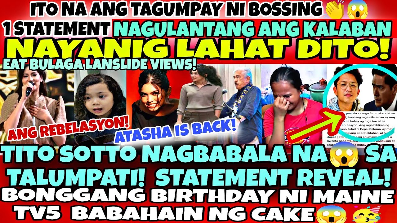 PINALUHA BUONG BANSA😭 TAGUMPAY NI BOSSING 1 STATEMENT NAGBABALA SA ...