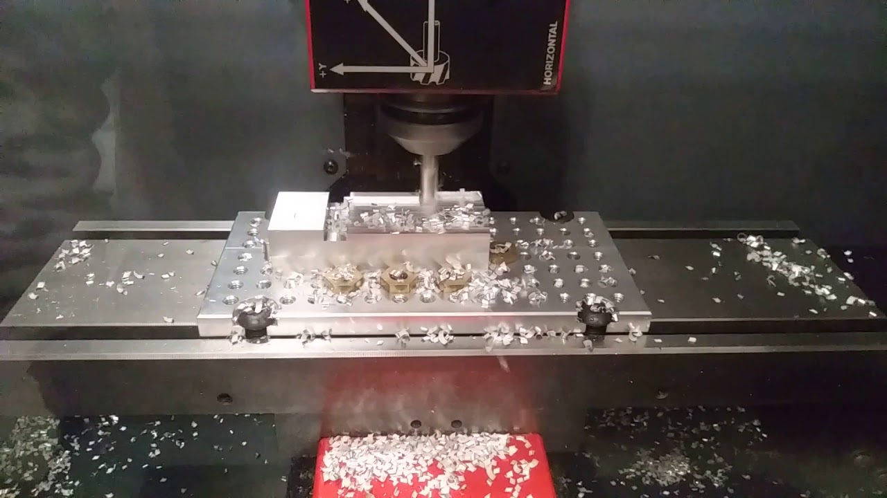 Emco PC Mill 50 retrofit 1st good part - YouTube