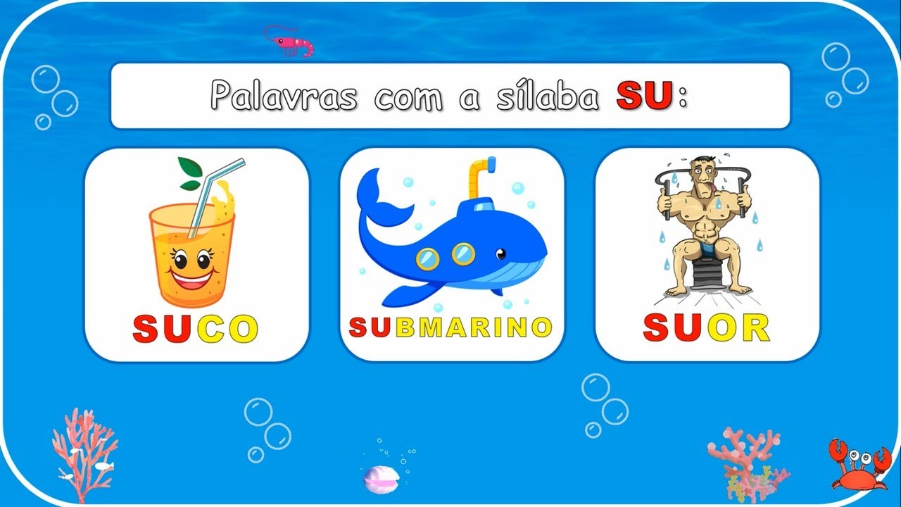 Família Silábica da Letra S - SA SE SI SO SU - S de Sapo, S de Sereia ...