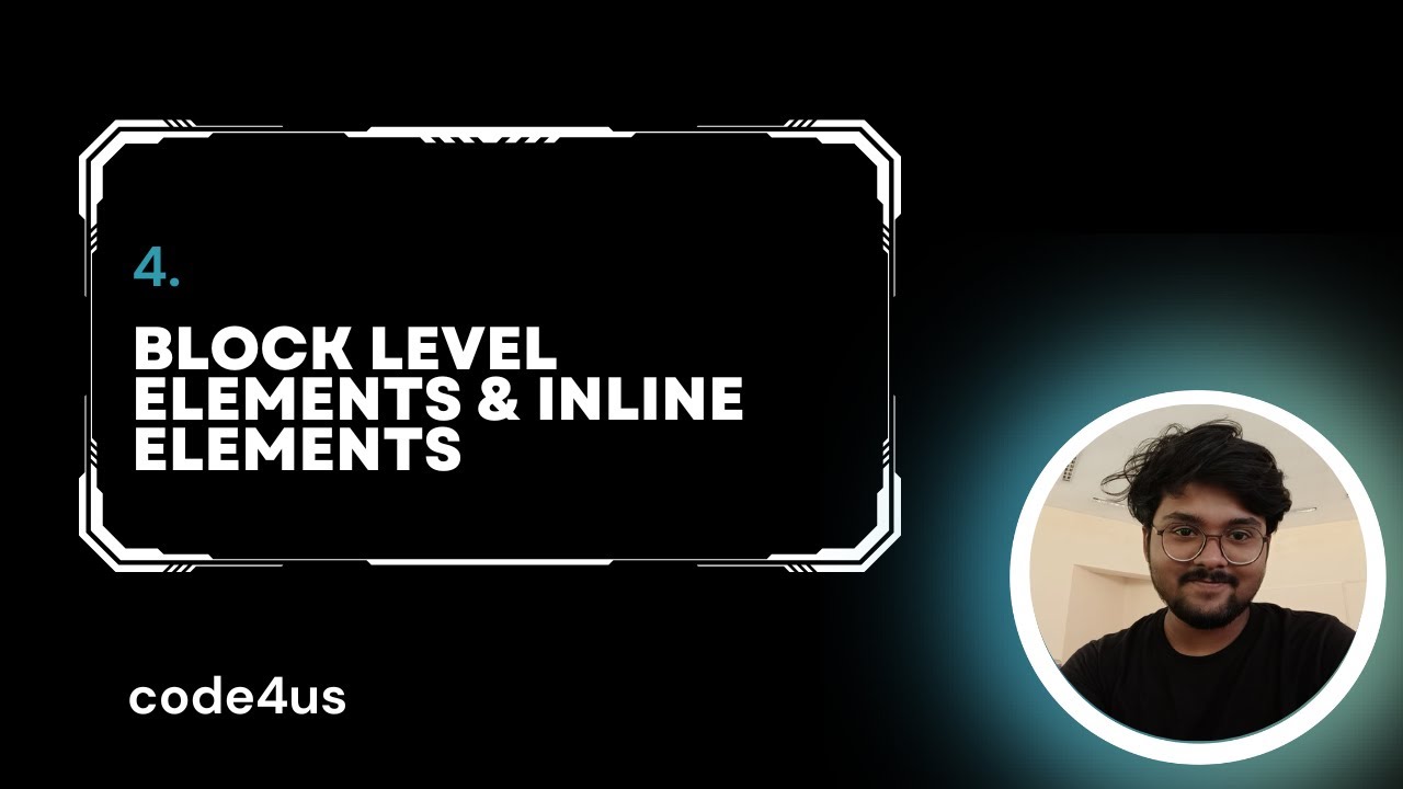 Types of HTML Elements || Block level Elements || Inline Elements - YouTube