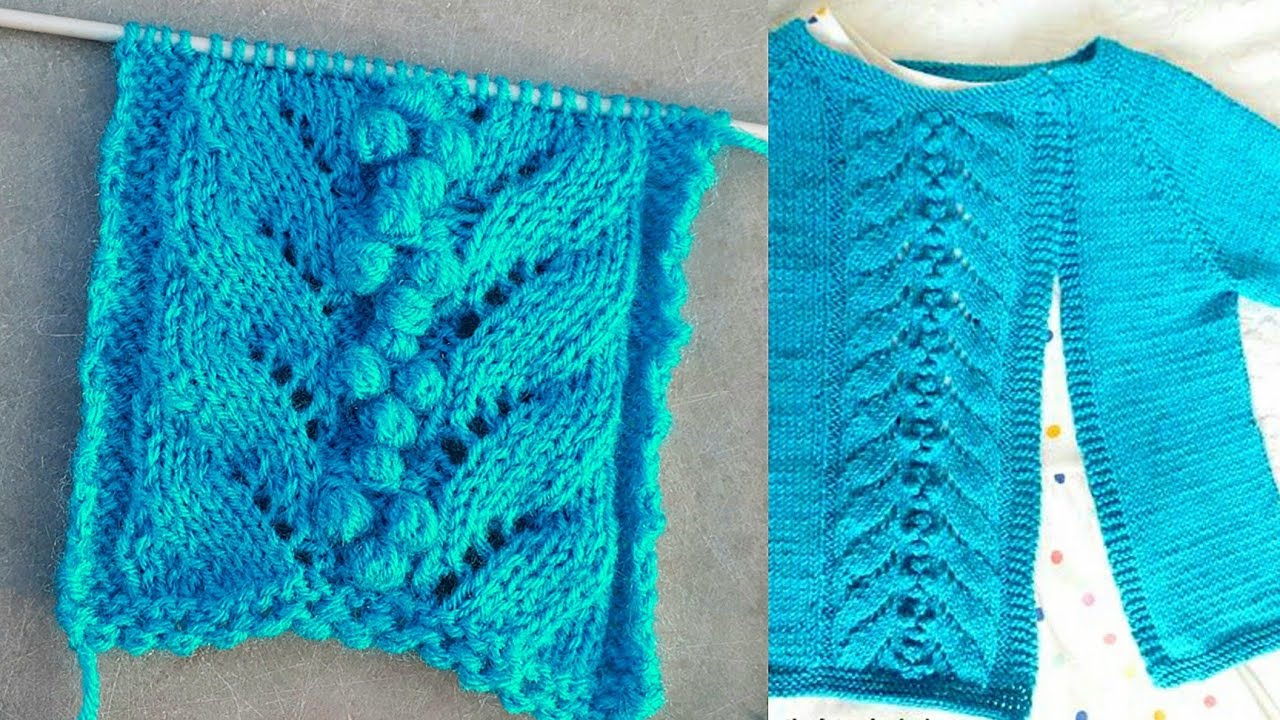 Attractive Knitting stitch pattern || Bobble sweater Knitting pattern ...